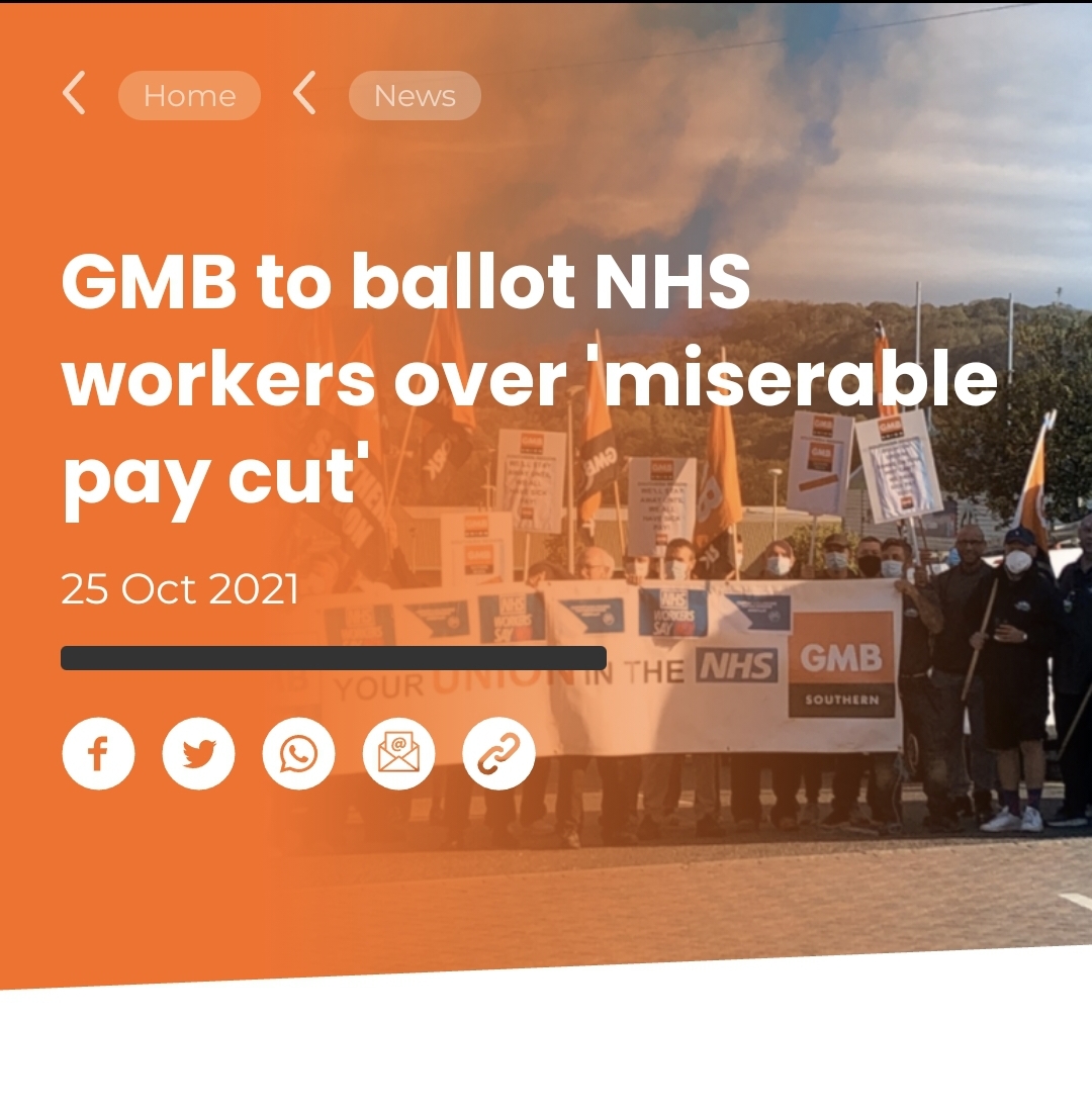 GMB To Ballot NHS Workers Over miserable Pay Cut GMB Branch Of The 